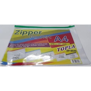 Jual HARGA DAPAT 3 PCS Plastik Zipper Lock Zipper Pocket A4 ZP-9040 ...