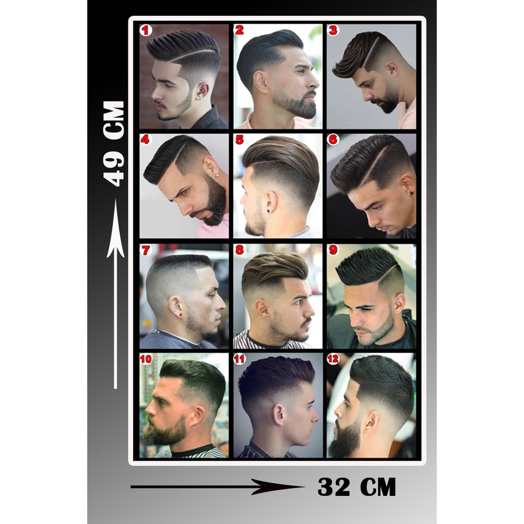 Jual Poster Pangkas Rambut Barbershop Dan Salon Model Pria Terlaris O ...
