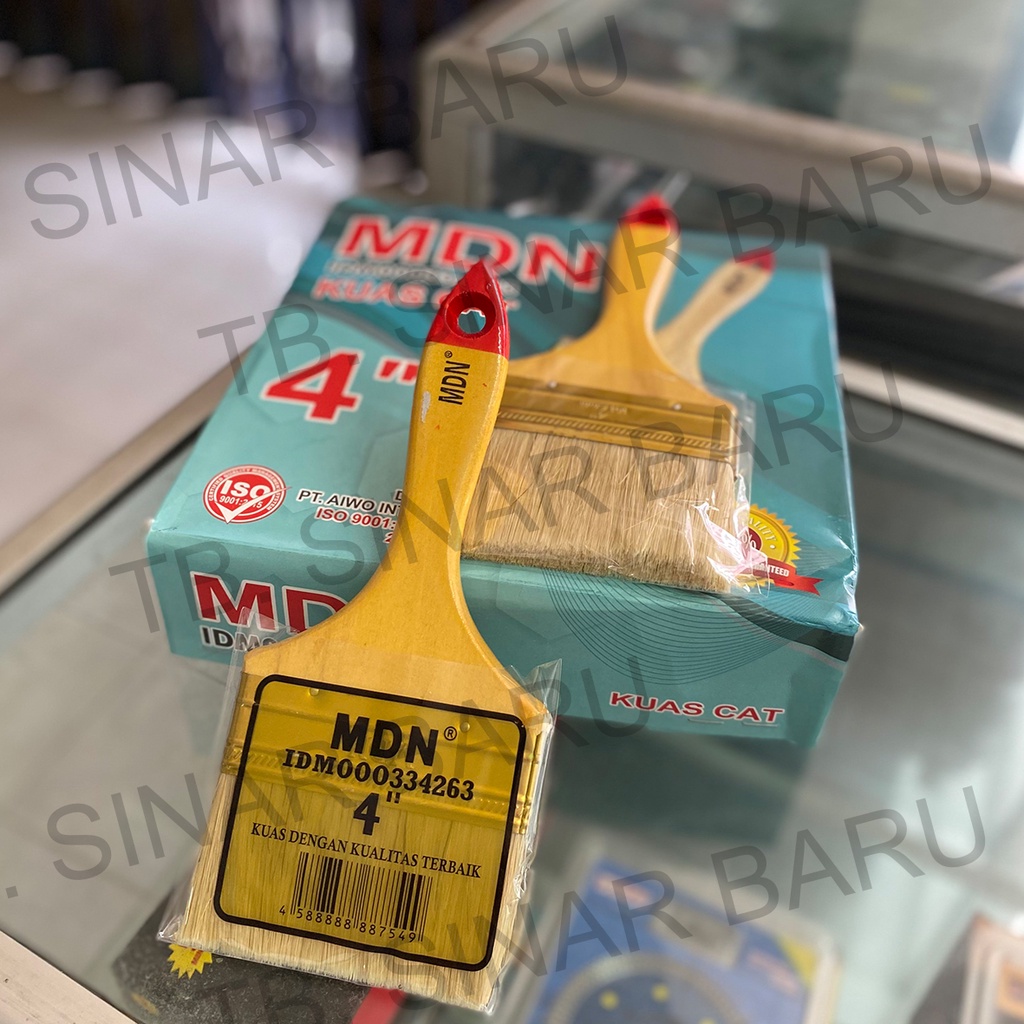 Jual Kuas Cat Pernis Gagang Kayu MDN 4" | Shopee Indonesia