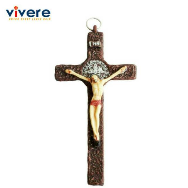 Jual Salib Yesus Plus Medali St Benedictus 19cm | Shopee Indonesia