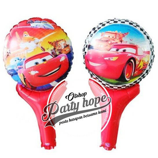 Jual Balon pentung cars biru / balon cars biru/ balon foil pukul ...