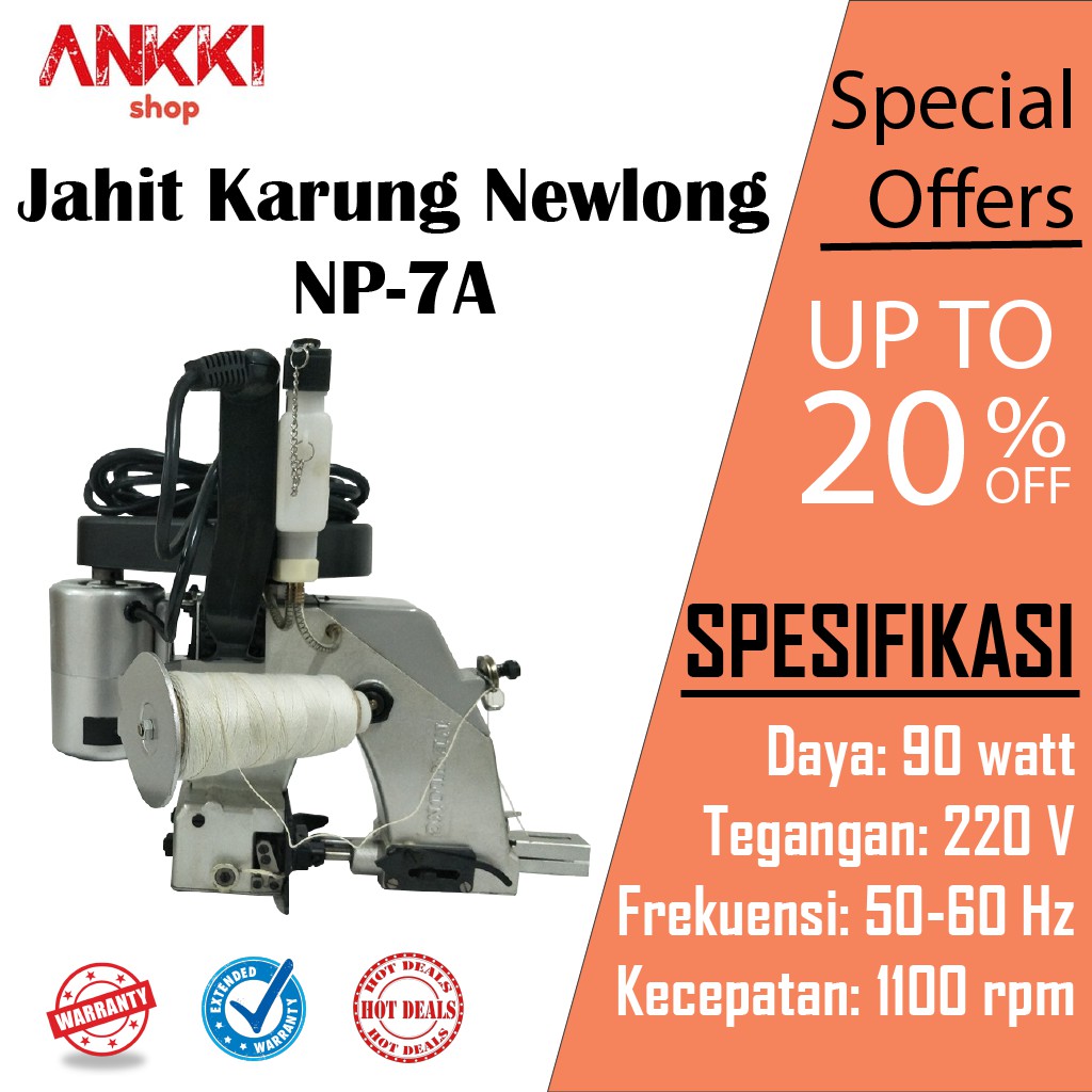 Jual Mesin Jahit Karung Newlong / New Long NP 7A | Shopee Indonesia