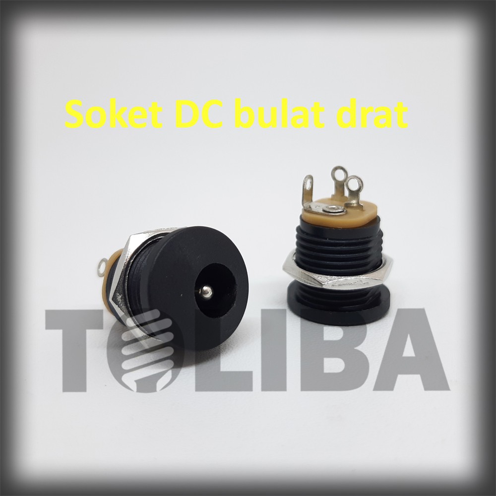 Jual jack dc male / soket dc bulat drat / connector dc bulat in female ...