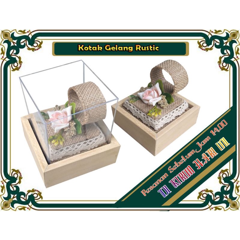Jual KOTAK GELANG RUSTIC,KOTAK GELANG SESERAHAN,KOTAK GELANG KAYU,BOX ...