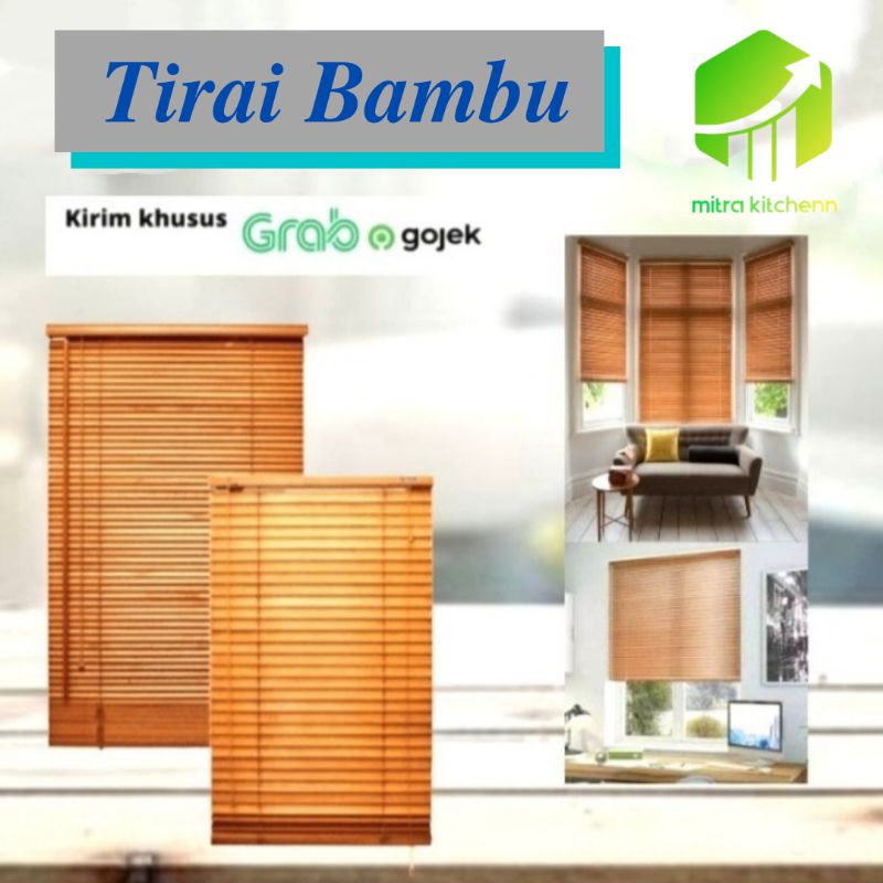 Jual Wide Bambu Tirai Kirai Kere Awi 1 Meter Penutup Penahan Air Hujan ...