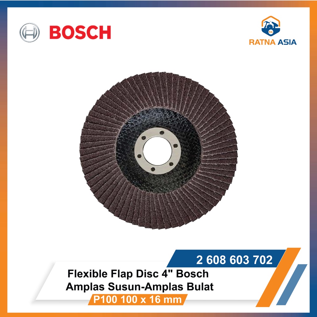 Jual Flexible Flap Disc 4" Bosch P100 100 x 16 mm Amplas Susun-Amplas Bulat | Shopee Indonesia
