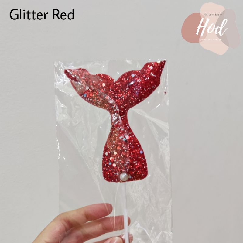 Jual Topper Mermaid Tail Glitter / Sequinn Kue Bentuk Ekor Duyung Bahan ...