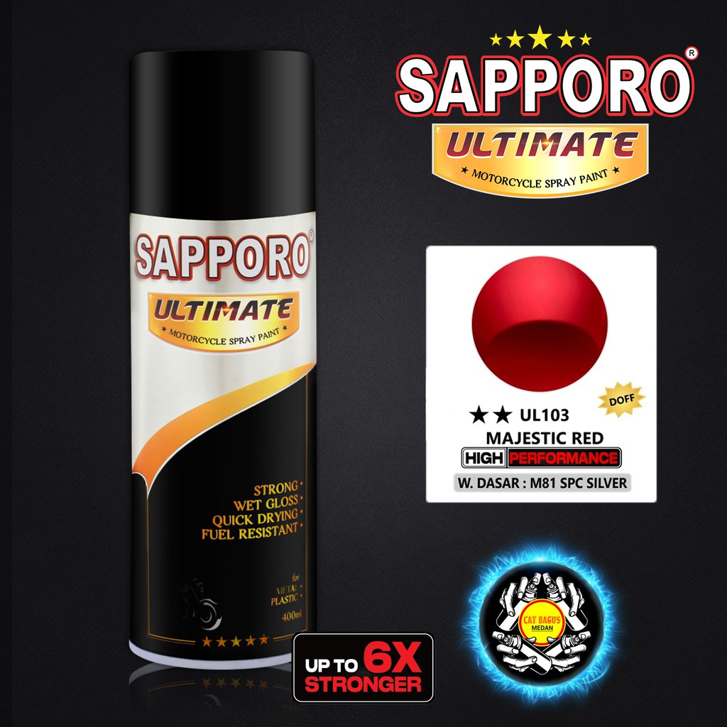 Jual SAPPORO ULTIMATE UL103 MAJESTIC RED HIGH PERFORMANCE HP CAT ...