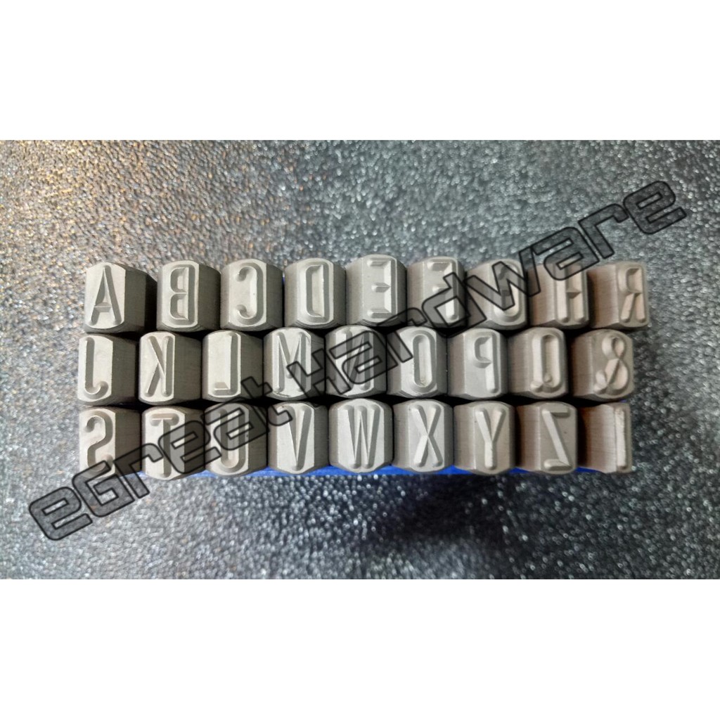 Jual Besi Cetakan Huruf Alfabet A-Z 2.5 MM (3/32") Punch Marking Letter ...