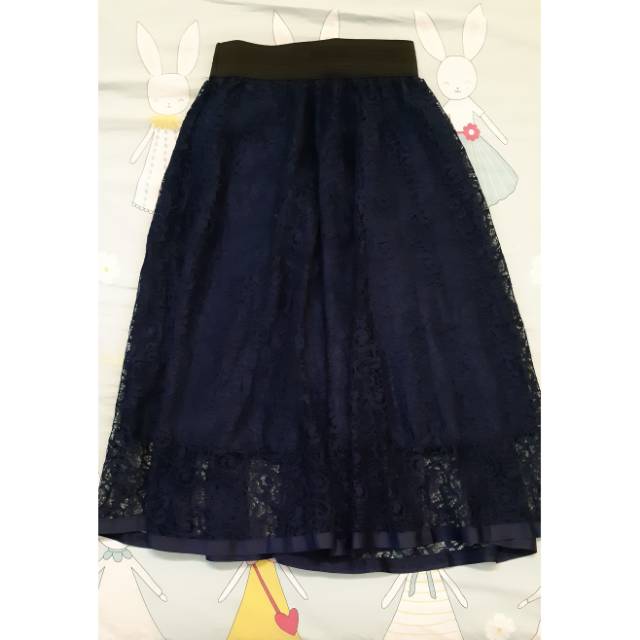 Jual ROK FLARE BROKAT NAVY | Shopee Indonesia