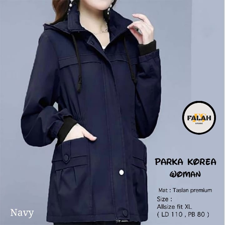 Jual Jaket Parka Korean Woman Bahan Taslan Mix Flece Ori Premium - Jaket Pria dan Wanita ...