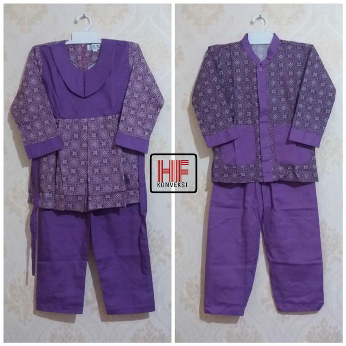 Jual Seragam Muslim Tk Paud/ Baju Muslim Tk Paud Motif Batik Ungu ...