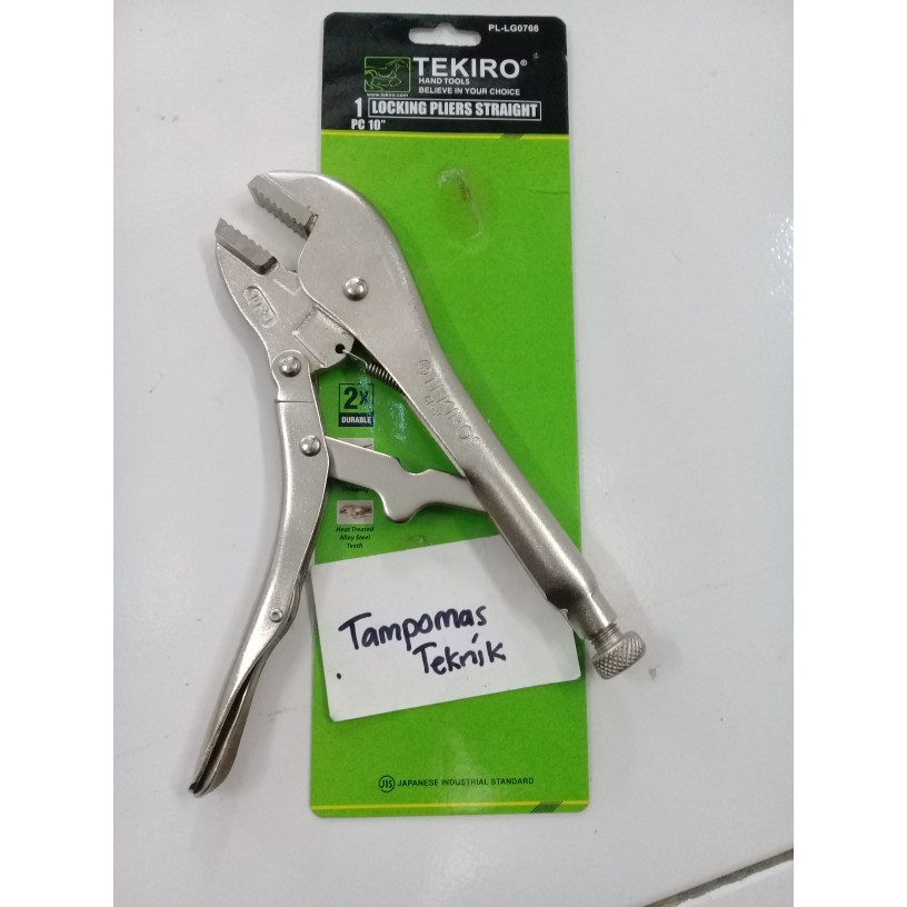 Jual Tang Jepit Tekiro 10" Tang Buaya Lurus Locking Plier Straight ...