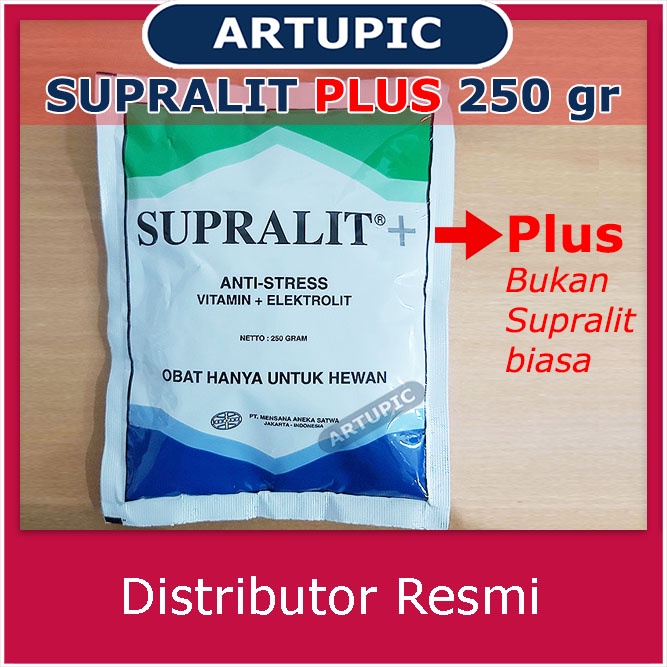 Jual Supralit PLUS 250 gram Anti Stres Elektrolit Vitamin Unggas Ayam ...