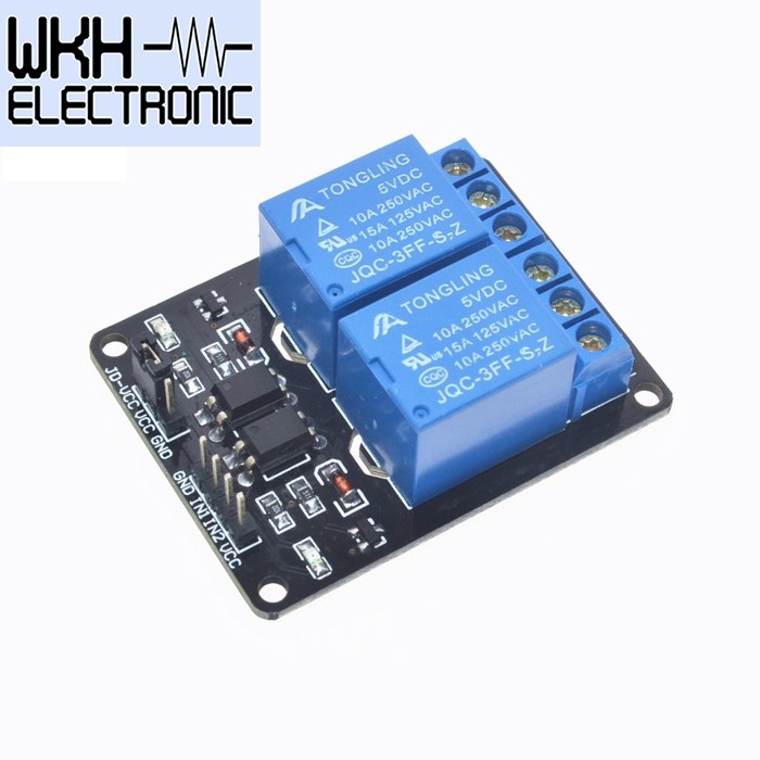 Jual Relay Module 2 Channel Opto 5V for Arduino Raspberry pi | Shopee ...