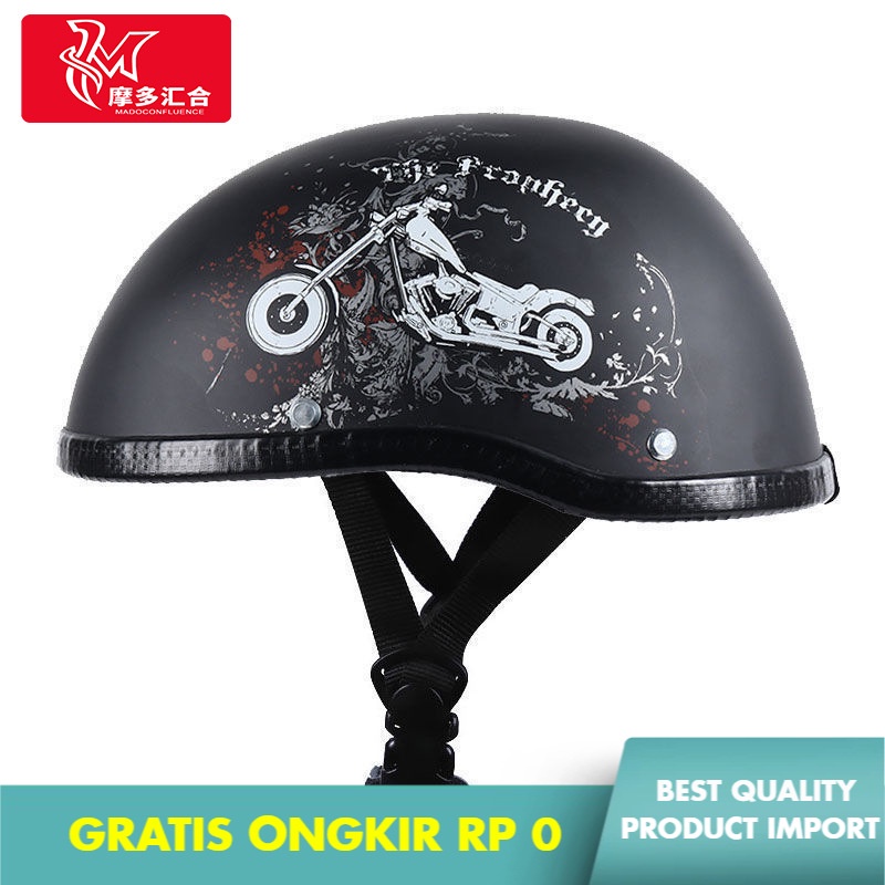 Jual Sepeda Motor Helm Sepeda Motor Retro Harley Naik Sendok Berbentuk ...
