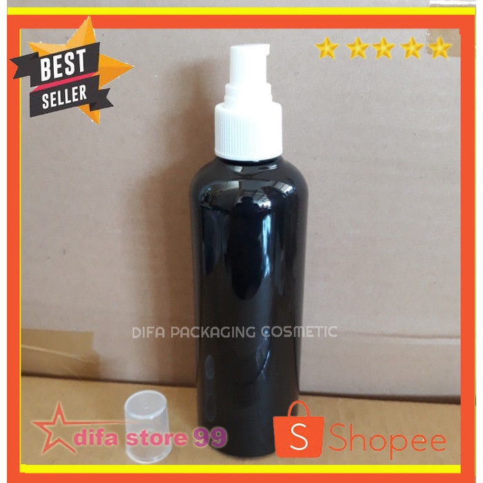 Jual Botol plastik pet 250ml Pump Treatment Putih Hitam [minimal 5pcs] ( Paket isi 10 pcs ...
