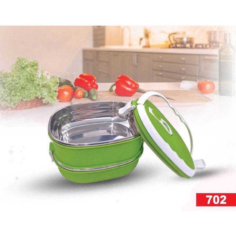 Jual Rantang kotak stainless persegi lunch box / kotakl rantang ...