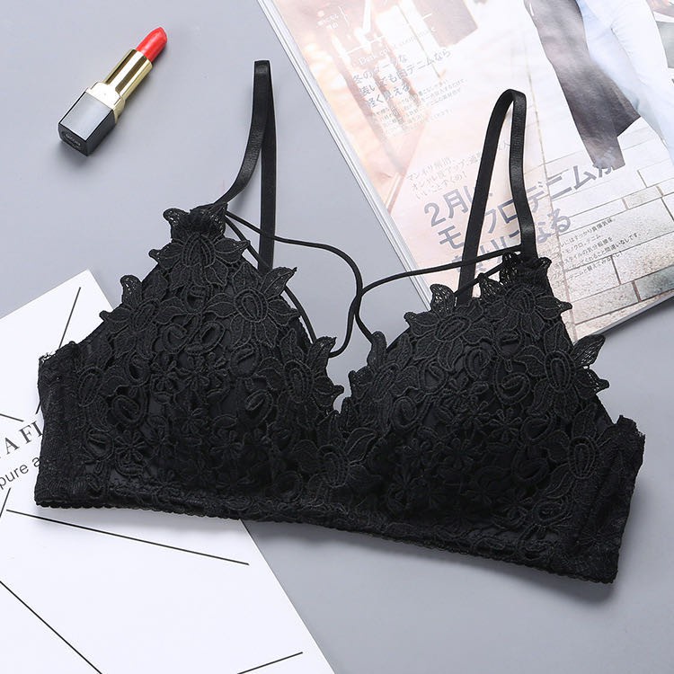 Jual •OKEY BELI•BR400 Bra BH Push Up Tanpa Kawat Wanita Motif bunga ...