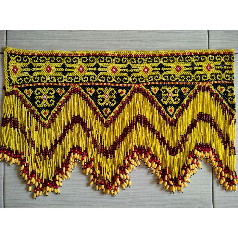 Jual (Dewasa) Ikat pinggang/ pendeng manik dayak hiasan dada manik ...