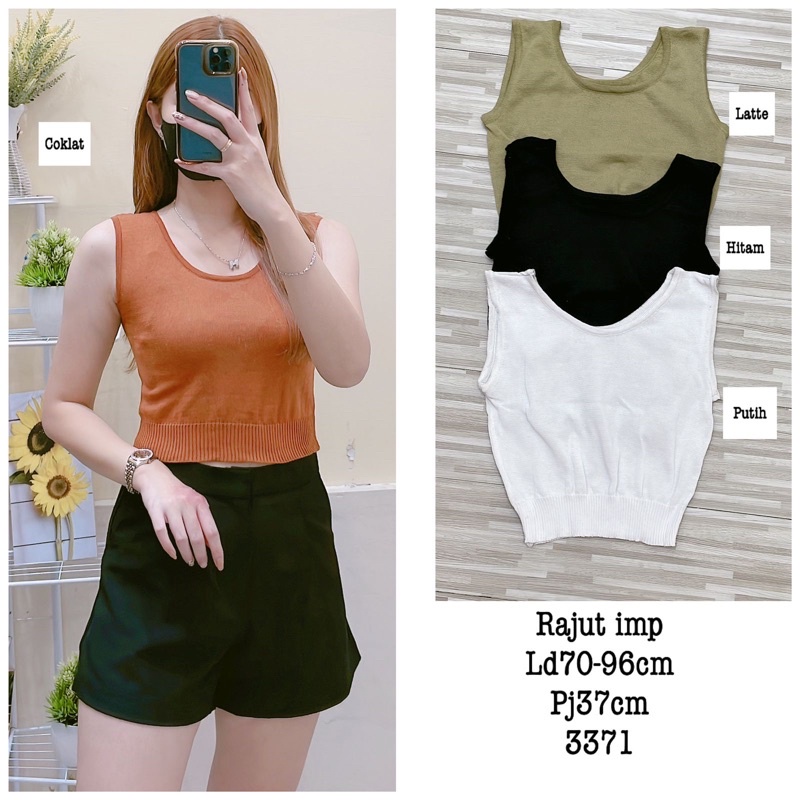 Jual Monna - Square Tanktop | Atasan Wanita | Crop Top Wanita | Singlet ...