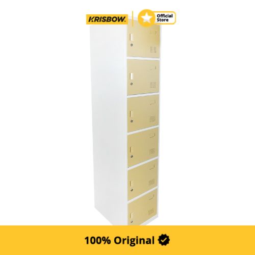 Jual Krisbow Loker 6 Pintu Single Column Locker- Kuning Tua | Shopee ...