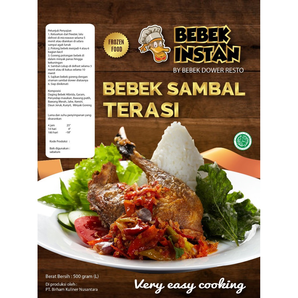 Jual FROZEN FOOD BEBEK OVEN INSTAN SAMBAL TERASI (L) 3-4 PORSI | Shopee Indonesia