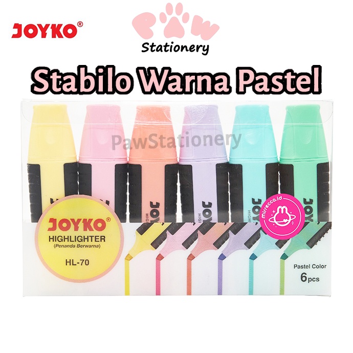 Jual Highlighter Joyko Warna Pastel Highlighter Pastel Color Joyko ...