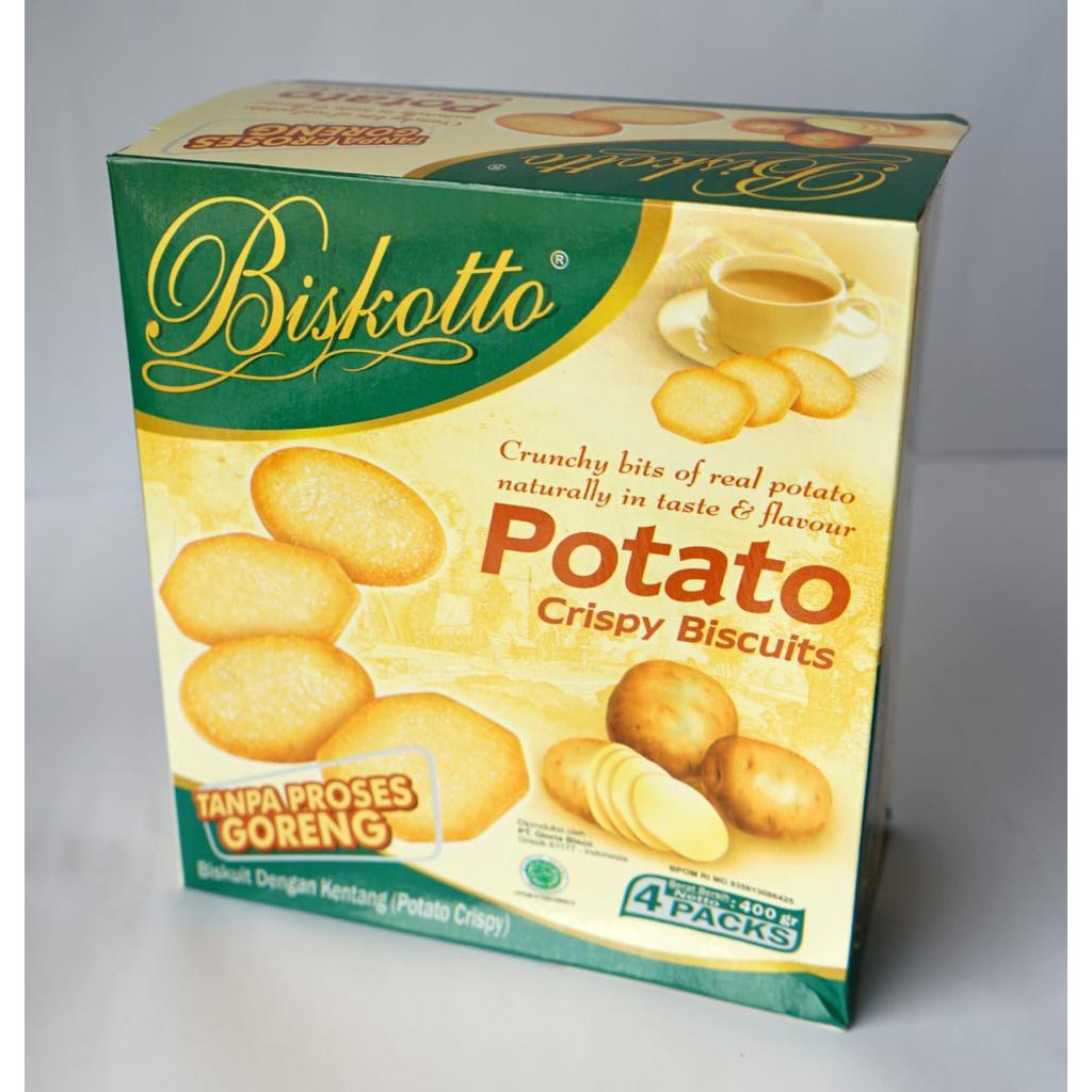 Jual Cemilan / Biskuit Kentang / Biskotto Potato Crispy Biscuits 1 Box ...