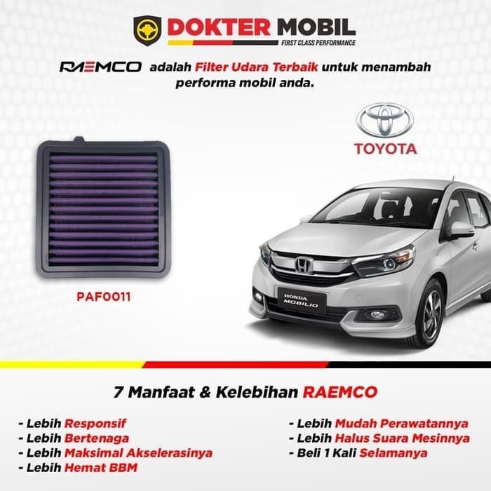 Jual Filter Udara Racing/ RAEMCO Air Filter - Mobil Honda Mobilio ...