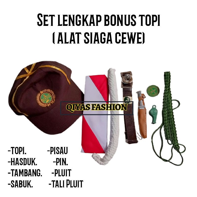 Jual SET LENGKAP PERALATAN PRAMUKA SIAGA ANAK PEREMPUAN + TOPI SIAGA ...