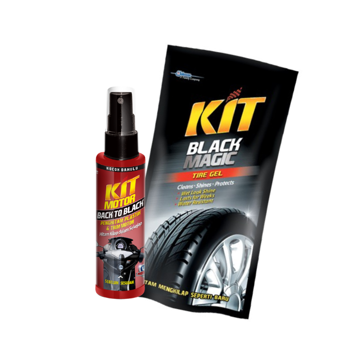 Jual Paket Kit Motor Back to Black 115 ml + Kit Black Magic Tire Gel ...