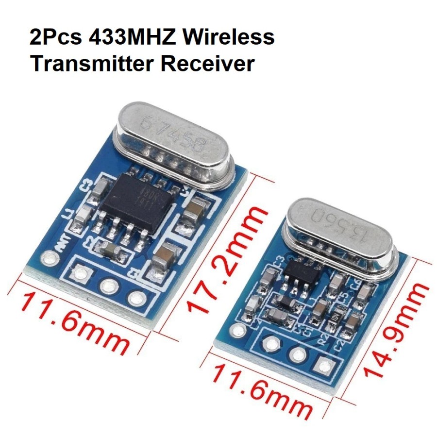 Jual 1 Set 2Pcs 433MHZ Wireless Transmitter Receiver Board Module ...
