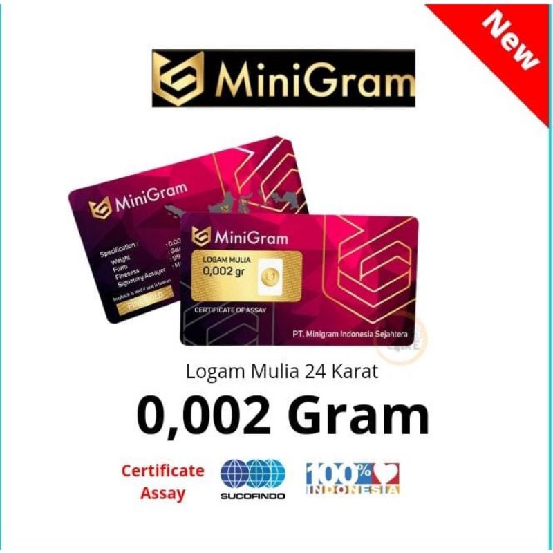 Jual Minigram 0,002 gram (logam mulia 24 karat) | Shopee Indonesia