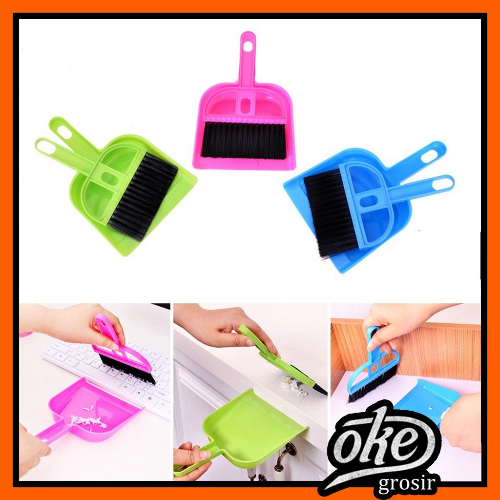 Jual GROSIR Sapu kecil + serokan kecil / sapu mobil / sapu mini plastik ...