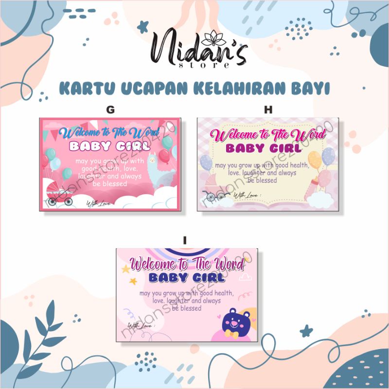 Jual KARTU UCAPAN KELAHIRAN BAYI | WELCOMING BABY NEW BORN | GIFT CARD | GREETING CARD | BLANK ...