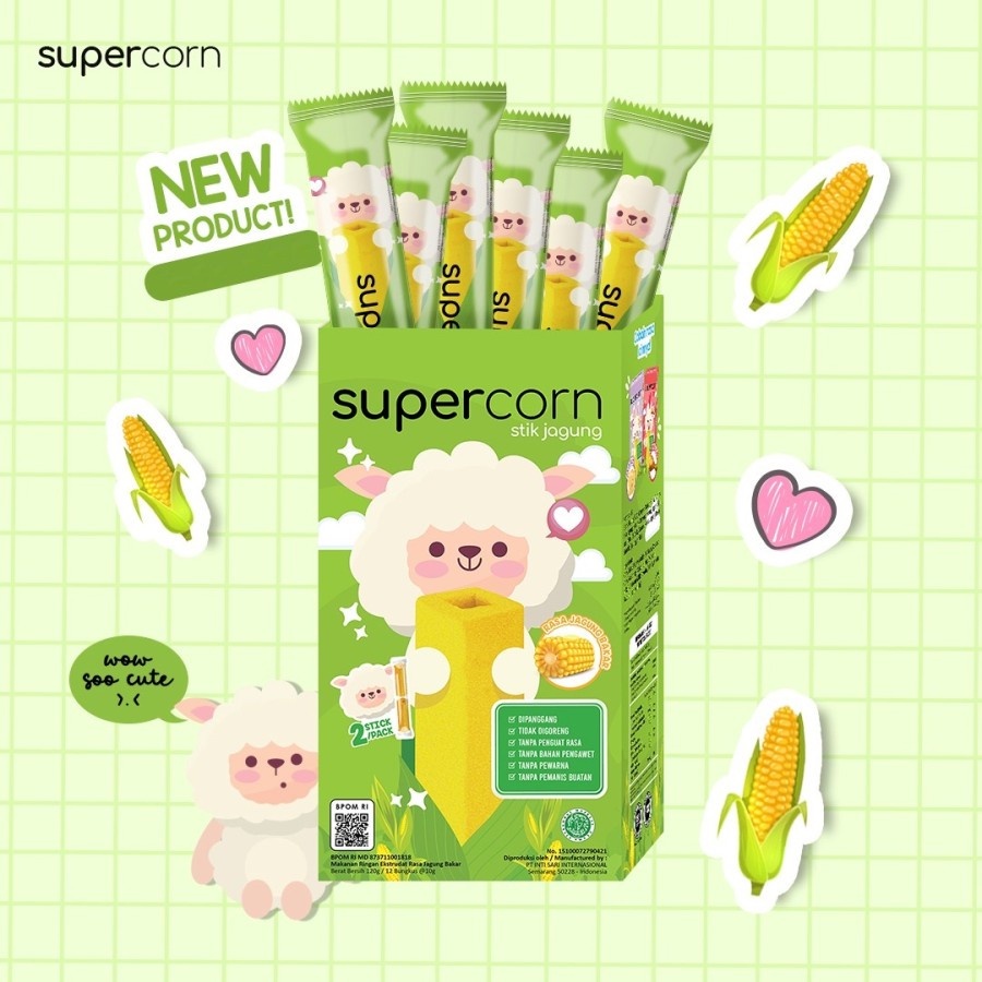 Jual Supercorn Snack Stik Jagung Cemilan Anak - Super Corn Cemilan ...