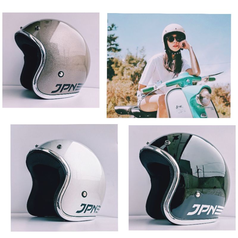Jual Helm JPN Original list Chrome | Shopee Indonesia