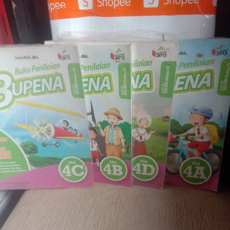 Jual Buku Penilaian Bupena untuk SD kelas 4 jilid 4A 4b 4C 4D K13 revisi penerbit Erlangga ...