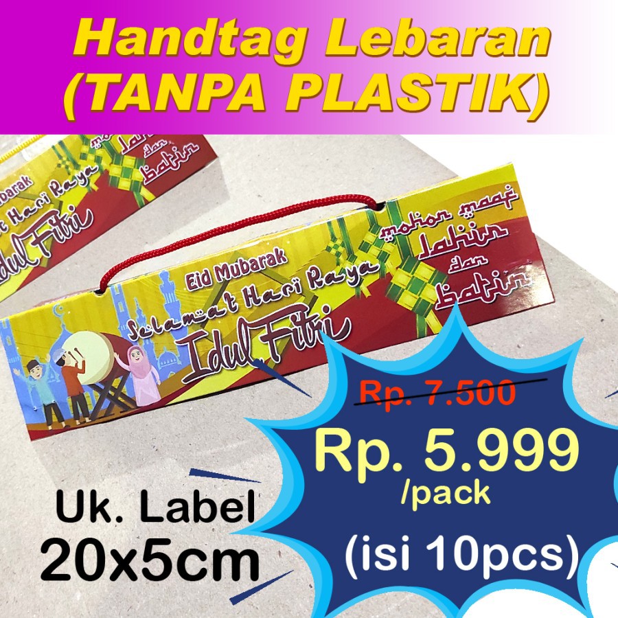 Jual LABEL Handtag kemasan edisi IDUL FITRI (tanpa plastik) | Shopee ...
