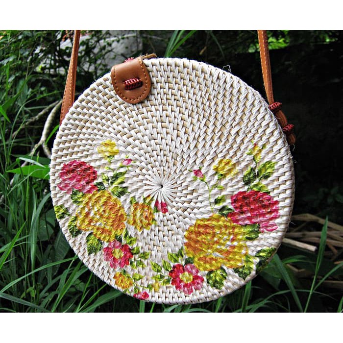 Jual Tas Rotan Bulat / Bundar Asli Bali Original Handmade (Buatan ...
