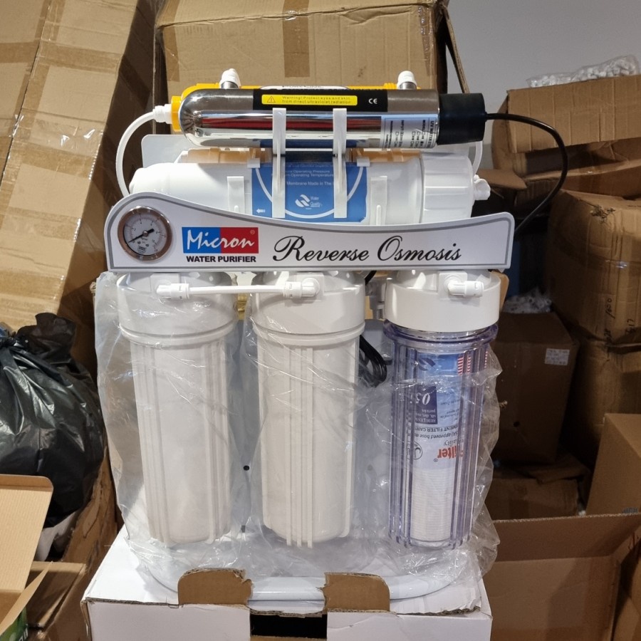 Jual Mesin RO 7 Step Reverse Osmosis 100 GPD + UV komplit set / RO ...