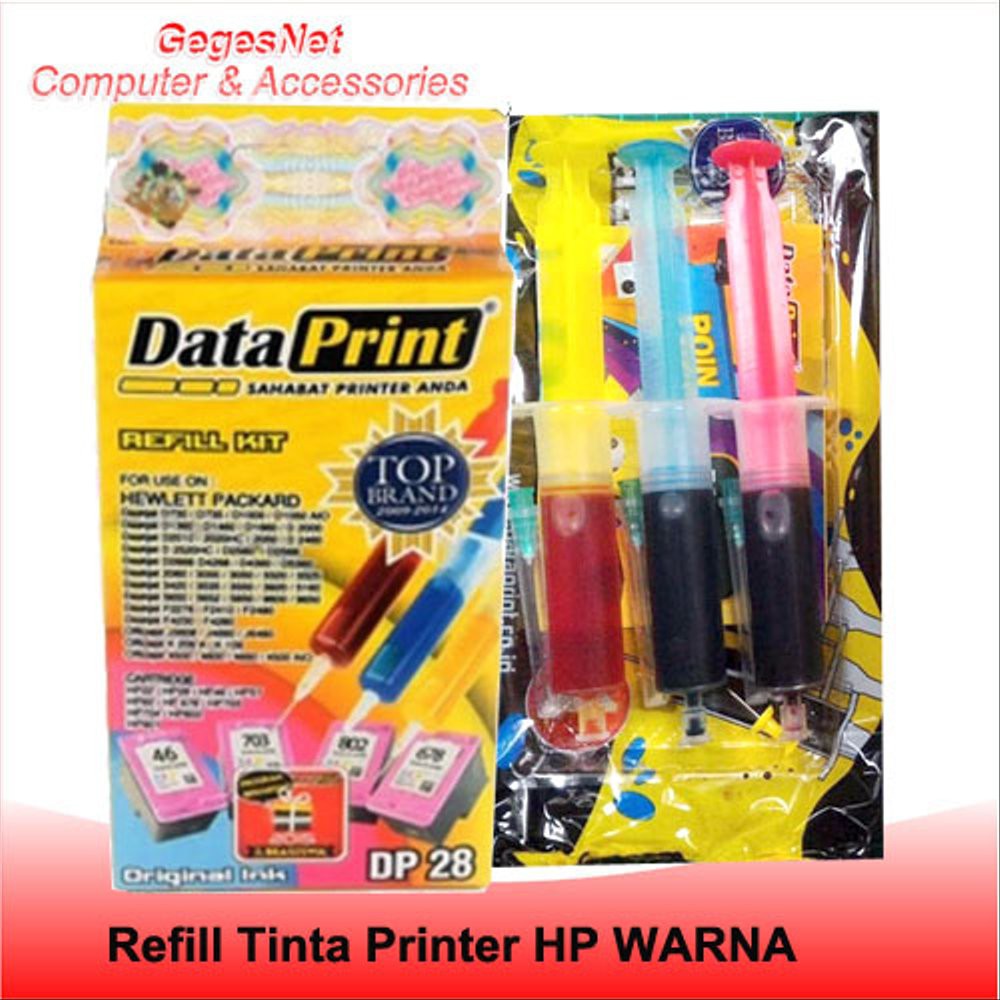 Jual Isi Ulang Tinta WARNA merk Data Print untuk Printer HP Grosir ...