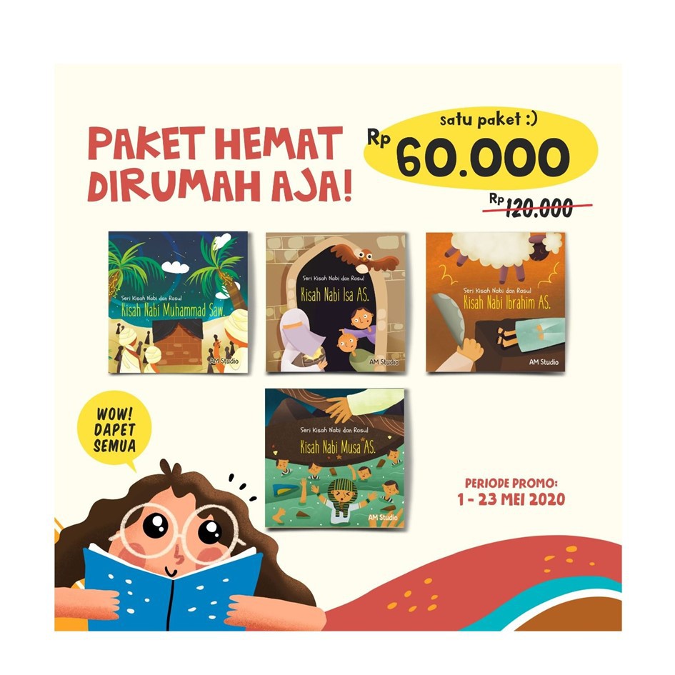 Jual Paket di Rumah: 4 Buku Seri Kisah Nabi Ibrahim, Musa, Isa dan ...