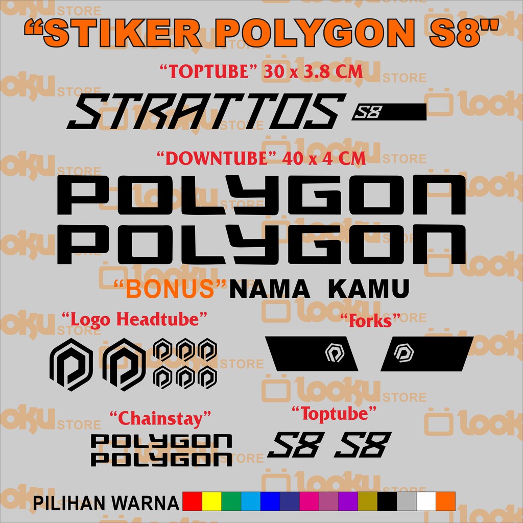 Jual Stiker Polygon STRATTOS S8 decal sepeda roadbike | Shopee Indonesia