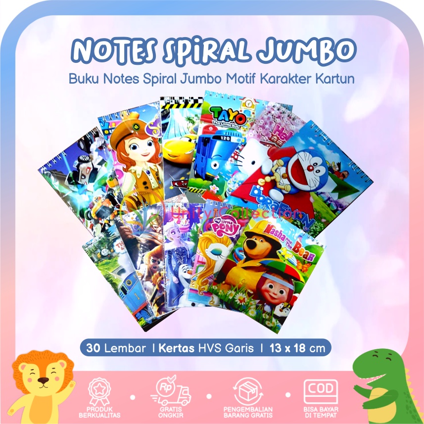 Jual Paket Buku Notes Spiral Anak Ukuran Jumbo | Shopee Indonesia