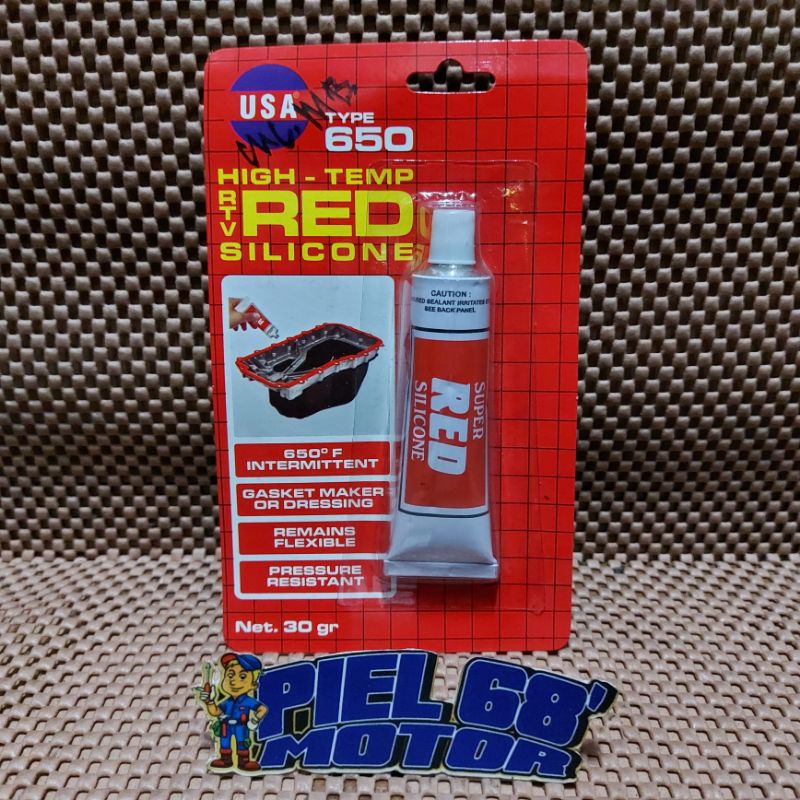 Jual Lem Silicon Red Lem Silicone Red High Temp type 650 | Shopee Indonesia