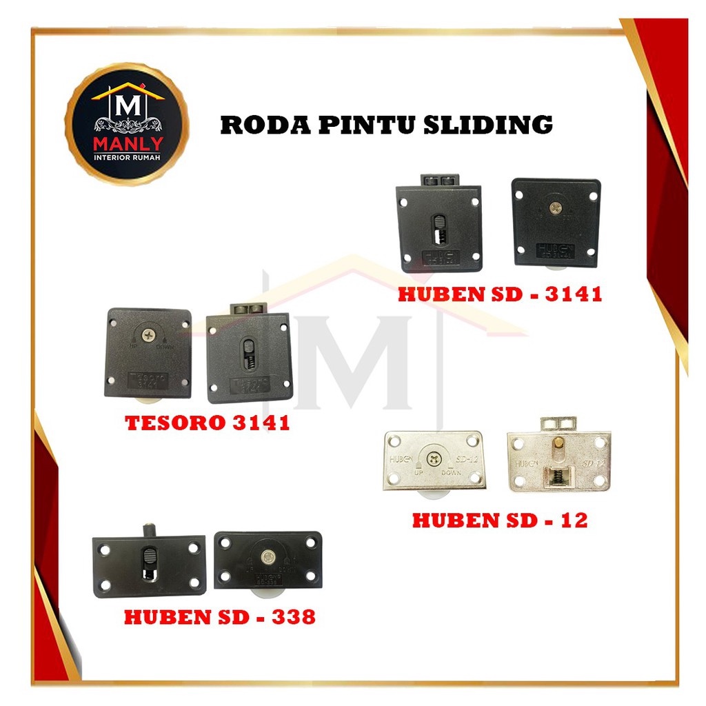 Jual Roda Pintu Lemari Sliding SD 3141 / SD 12 /SD 338, Roda Lemari ...