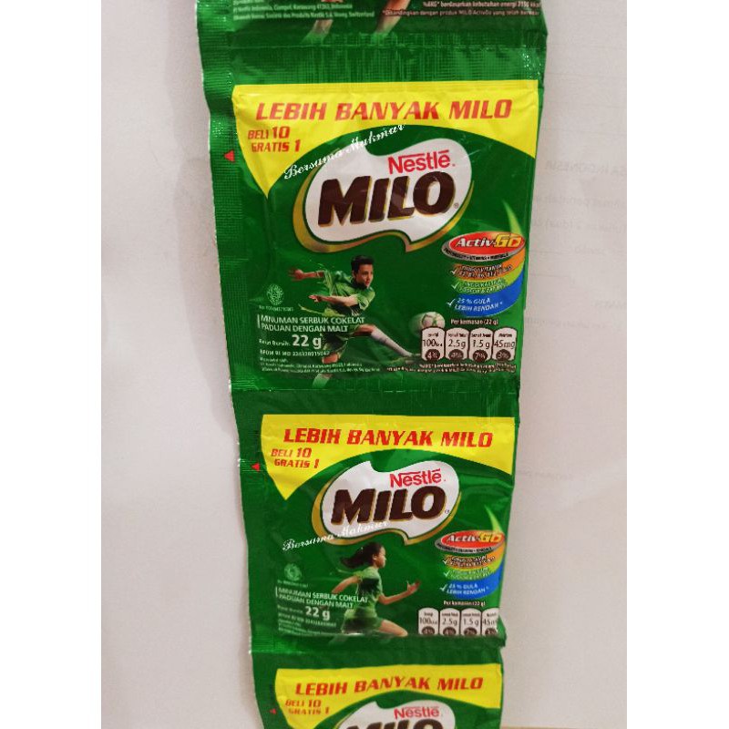 Jual Milo Nestle Activ-Go 22gr Renteng isi 10pcs/Minuman Bubuk/Minuman ...
