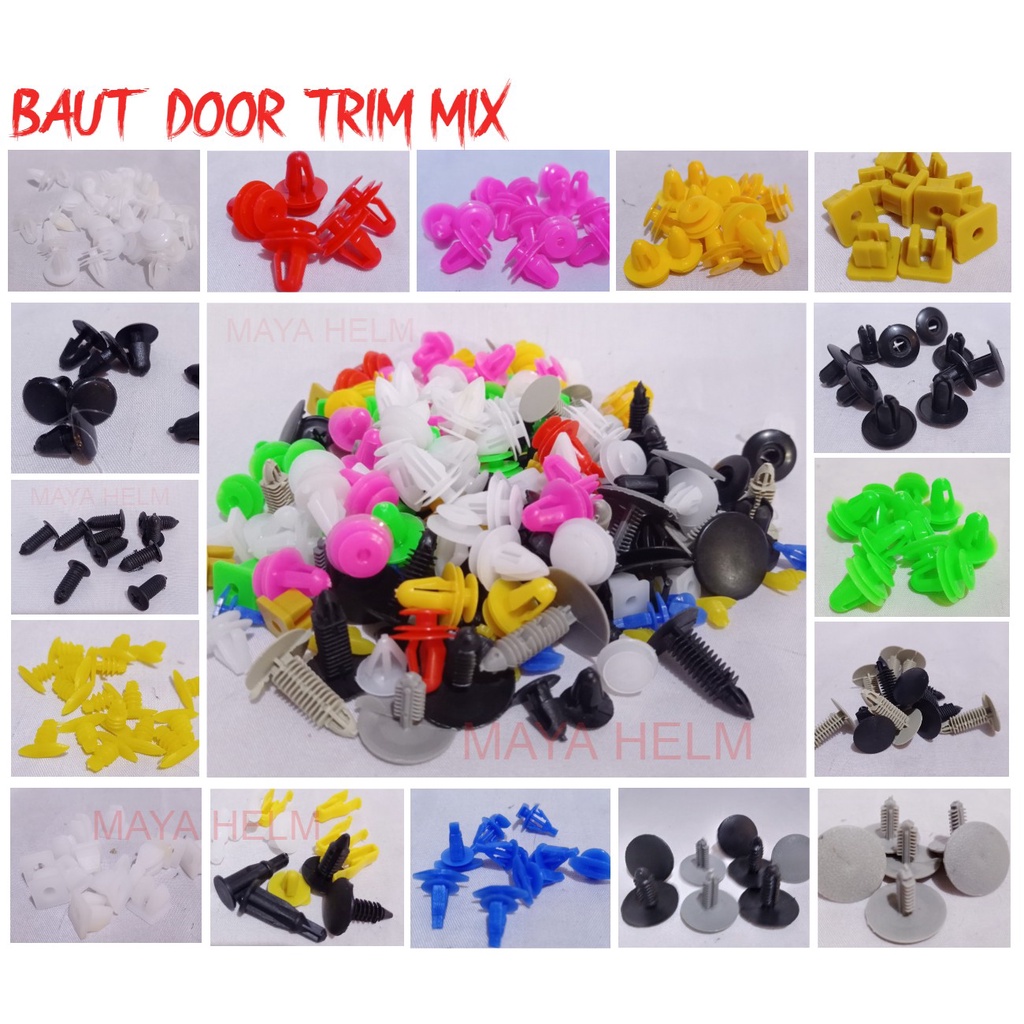 Jual Baut River Mur klip Bumper Baut Doortrim Mobil Universal Mix ...